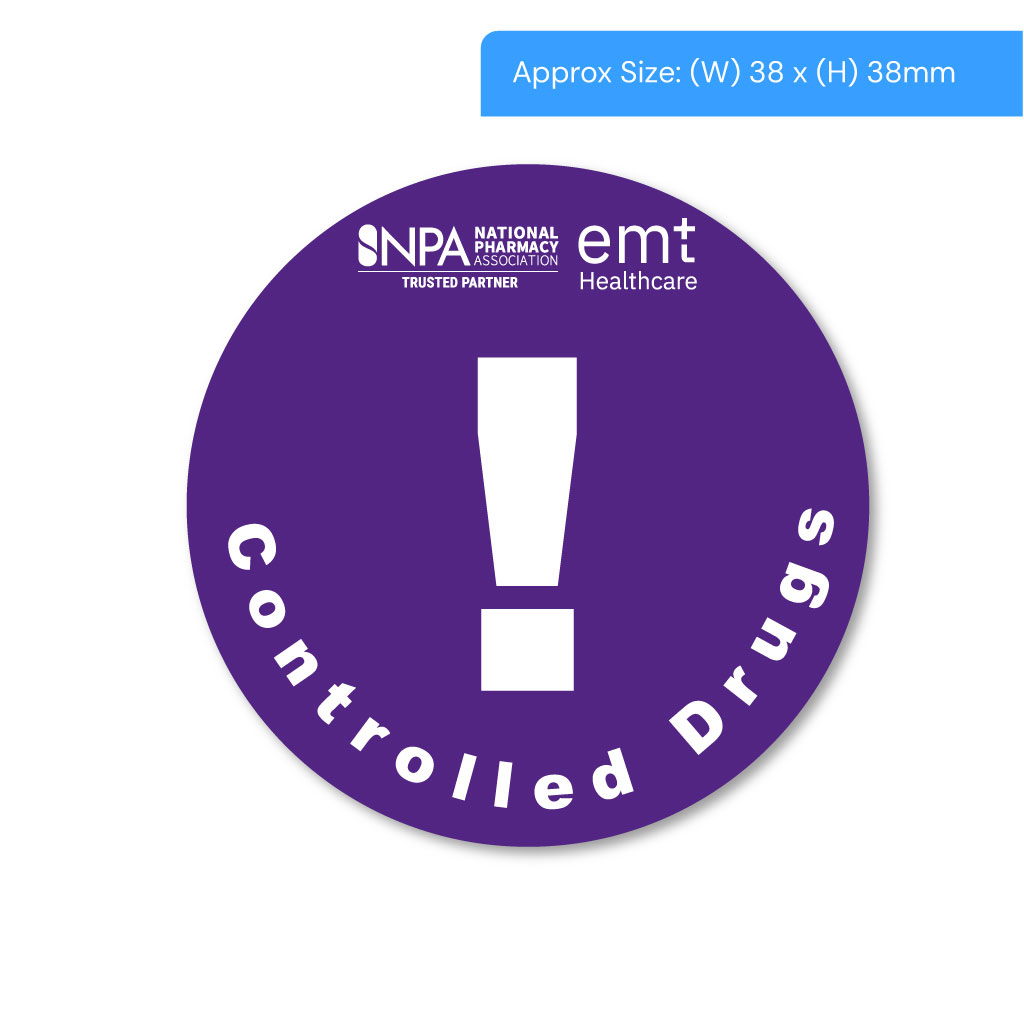 Controlled Drugs Alert Labels - White | EMT Healthcare